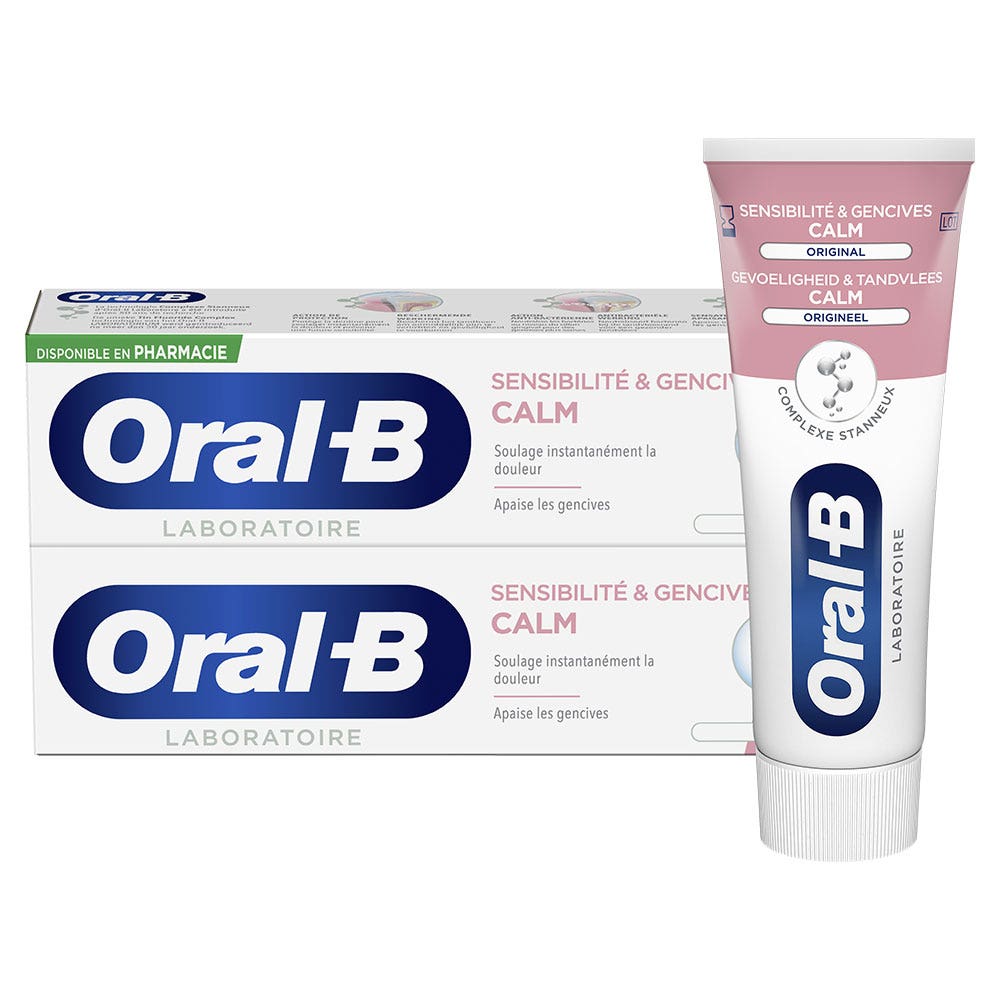 Oral-B Calm Toothpaste Sensitivity and Gums Original 2x75ml - Easypara