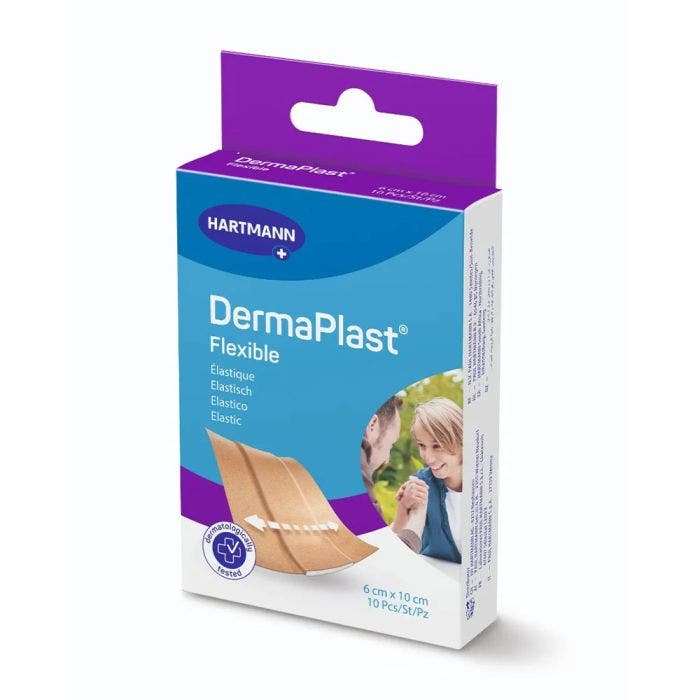 Flexible Elastic Plasters 6x10cm Dermaplast x10-Small Wounds Hartmann ...