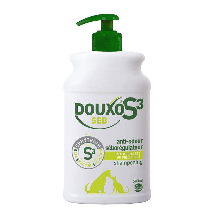 Anti-odour and sebum-regulating shampoo Douxo 500ml-S3 Seb oily skin or ...